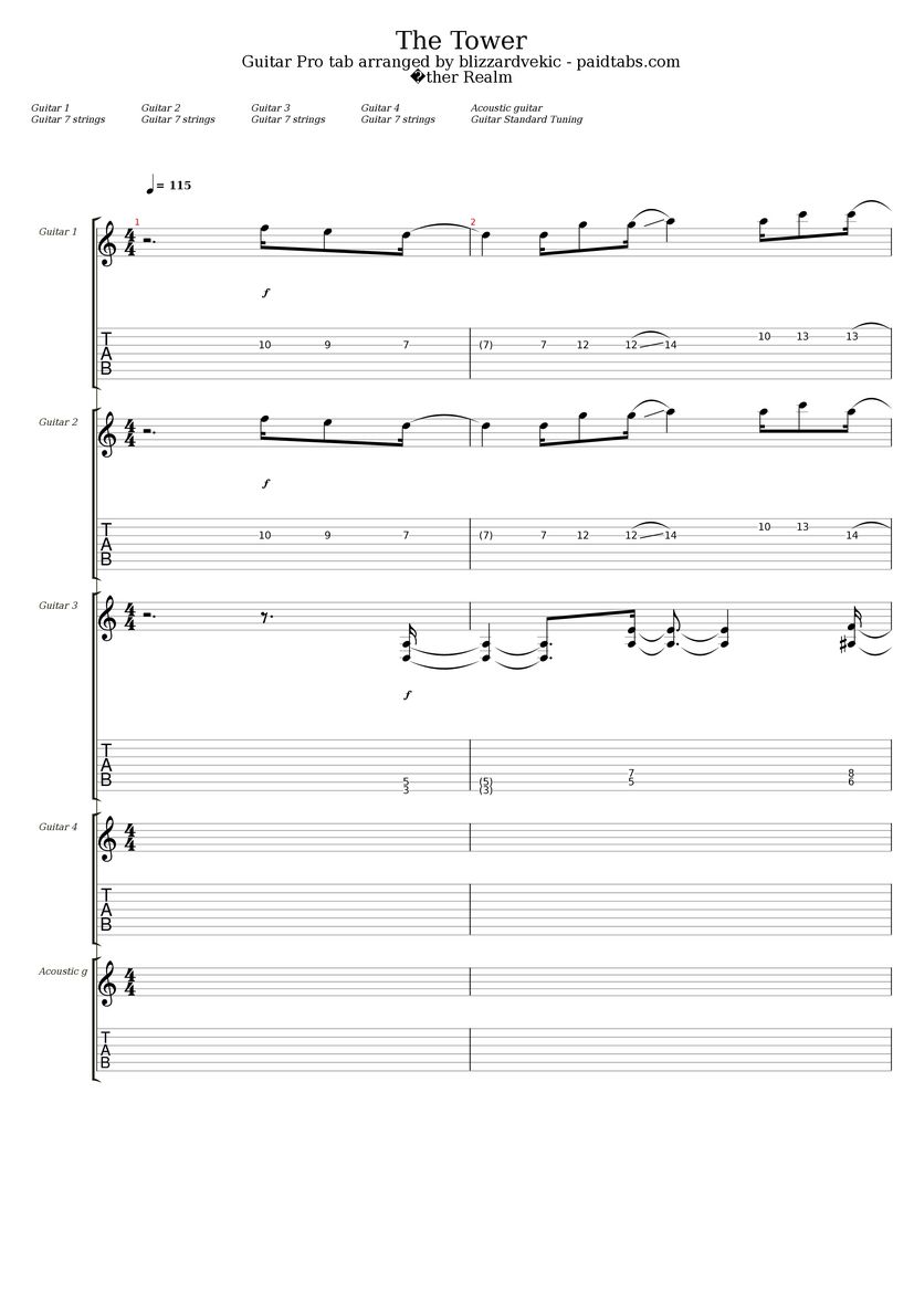 The Tower Chords & Tabs - Æther Realm