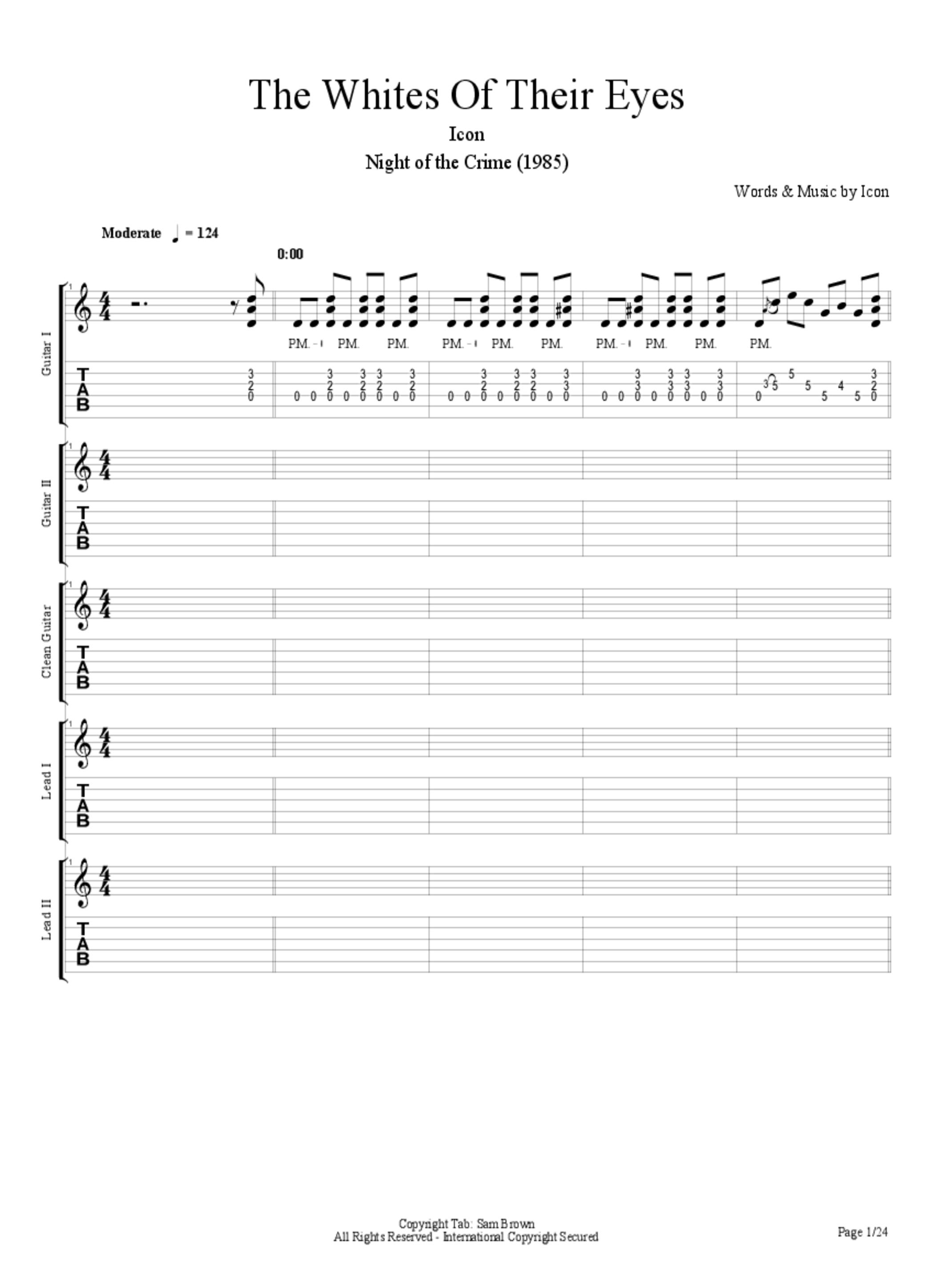 The Whites Of Their Eyes Chords & Tabs - Icon