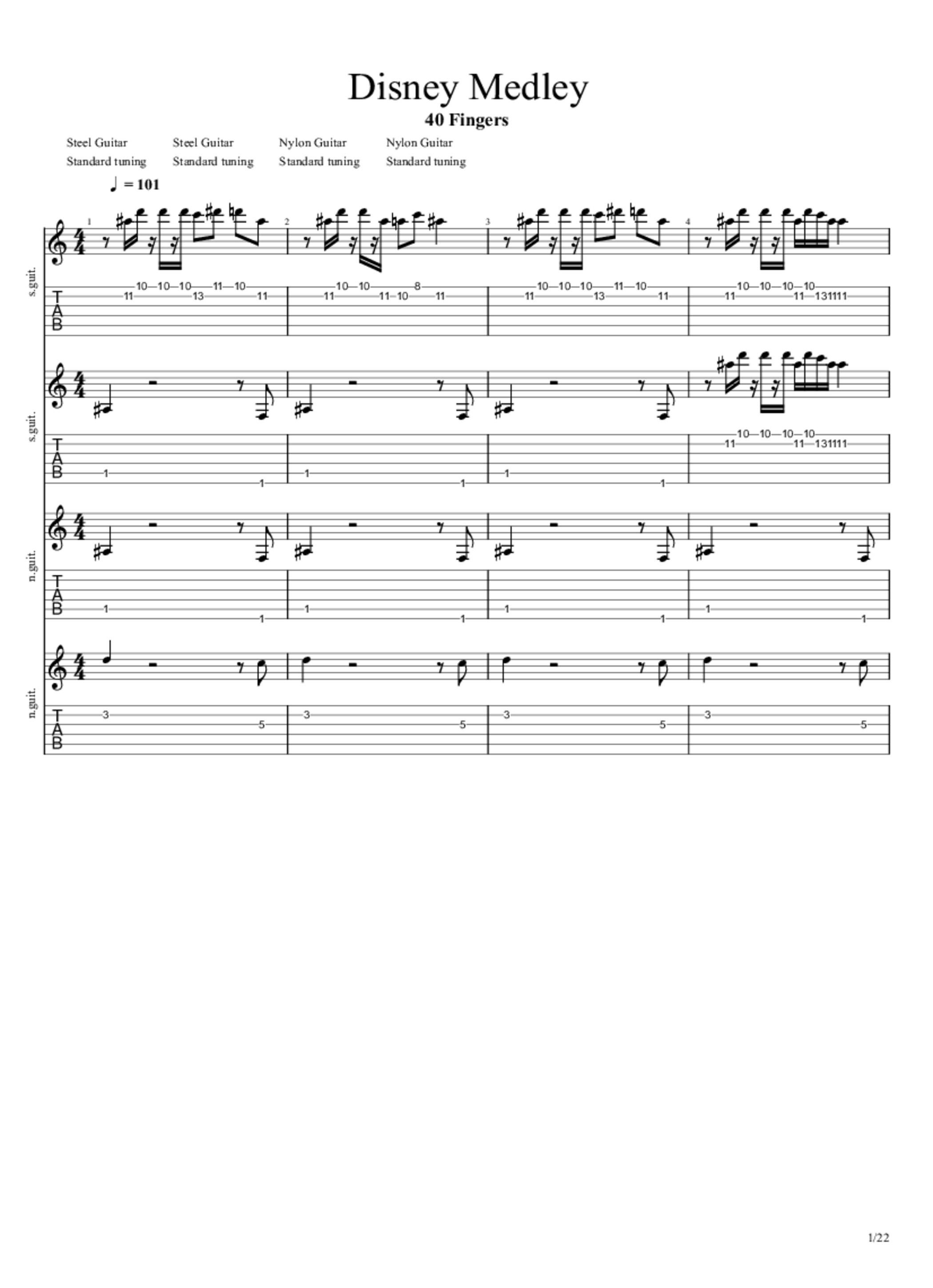 Disney Song Guitar Chords